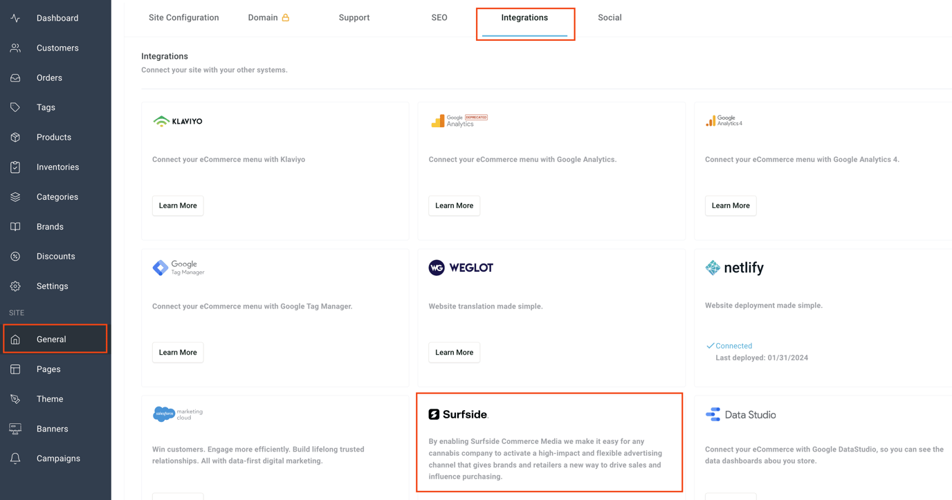 ECOM | Surfside Commerce Media (SCM) Integration